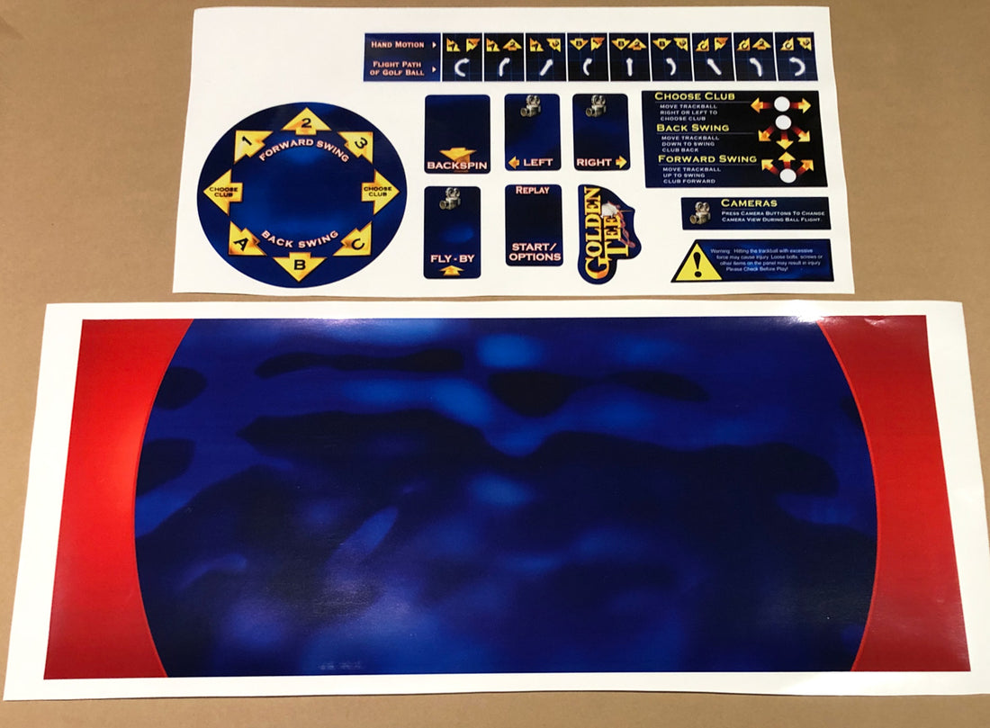 Golden Tee Control Panel Overlay with Separate Labels - CPO_GT_KIT