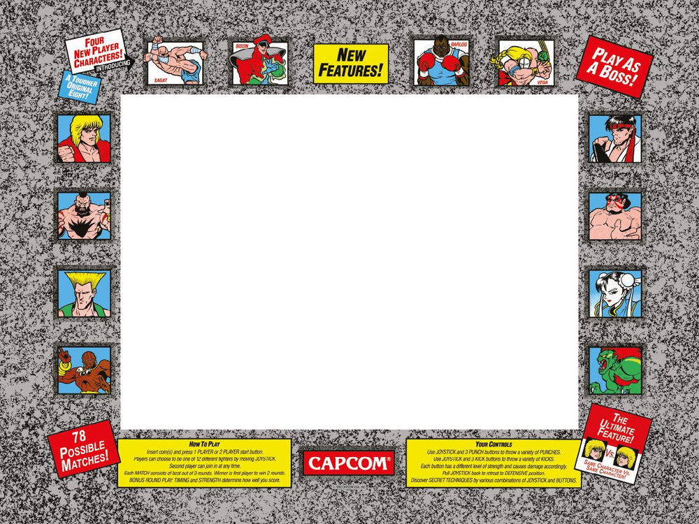 Street Fighter 2 CE Bezel (Big blue) - BEZEL_SF2CE_BIGBLUE