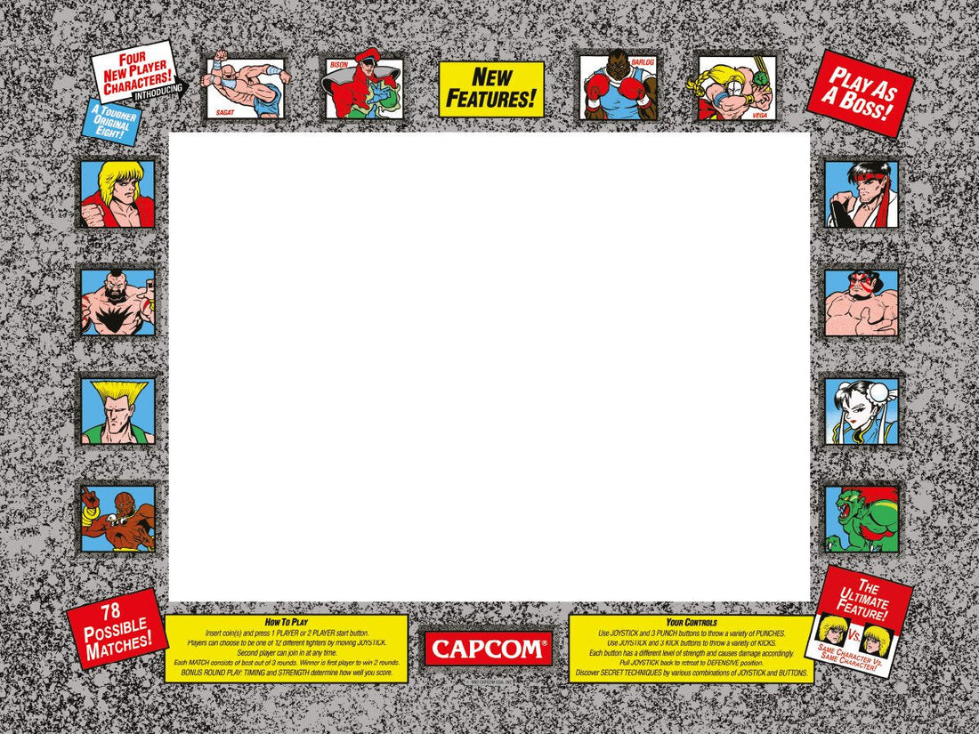 Street Fighter 2 CE Bezel (Big blue) - BEZEL_SF2CE_BIGBLUE