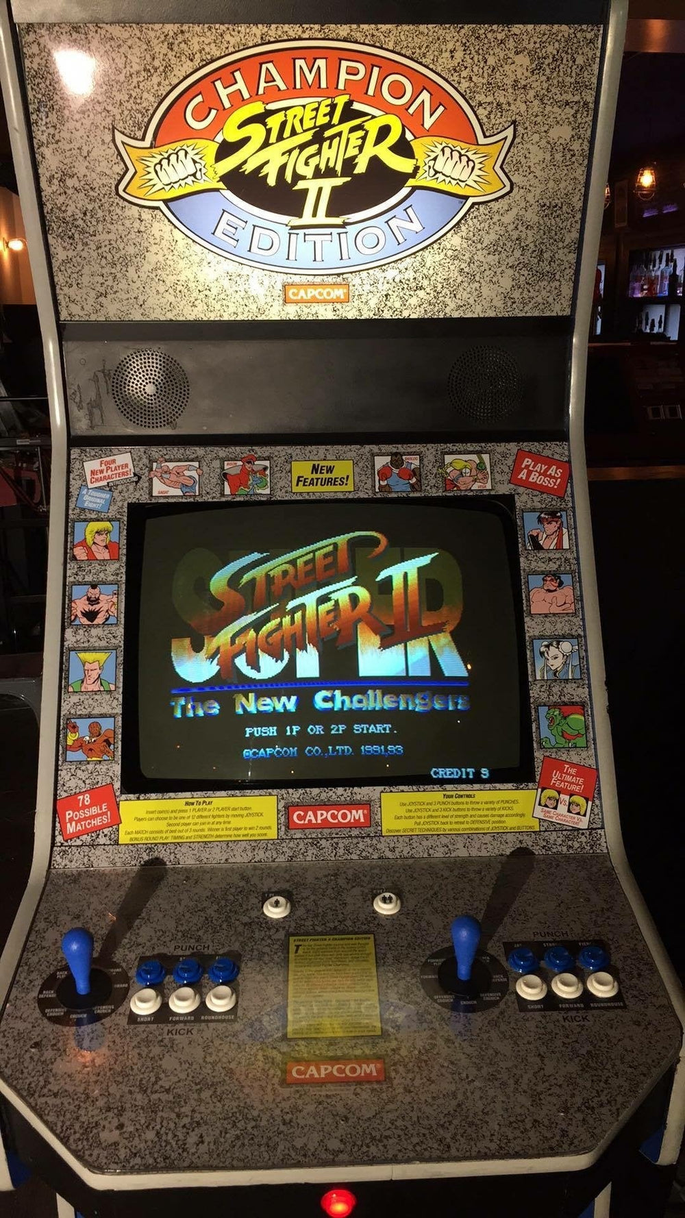 Street Fighter 2 CE Bezel (Big blue) - BEZEL_SF2CE_BIGBLUE