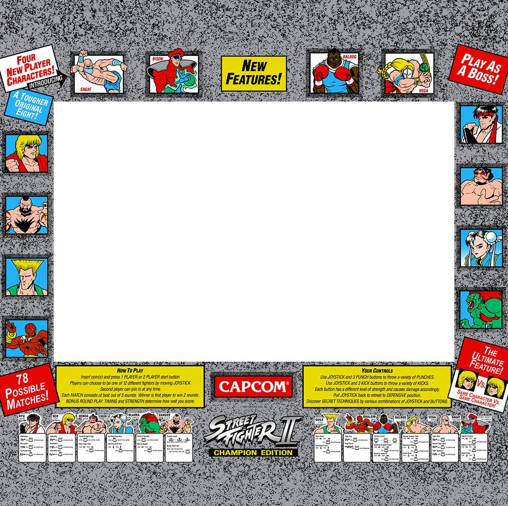 Street Fighter 2 CE Bezel (For LCD Conversion) - BEZEL_SF2CE_LCD